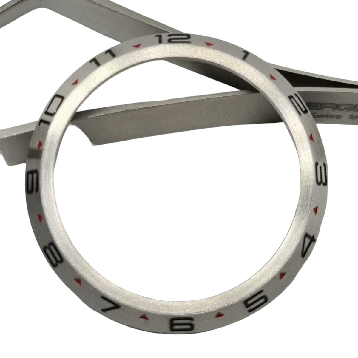 BEZ049 Pilot Bezel - Dual-Time with Red Accents – Mod Mode Watches