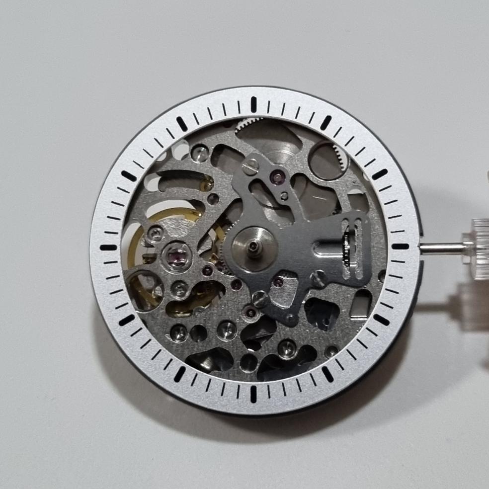 DIA109 - Minute Track Dial - Silver with Black Indices – Mod Mode Watches