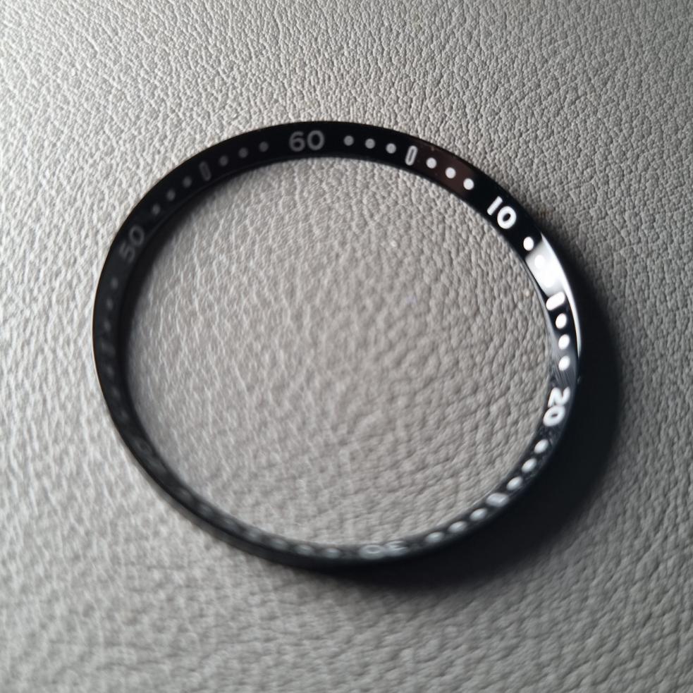 CHR046 Polished Black Spectre Chapter Ring for SKX007 / SKX009 / SRPD ...