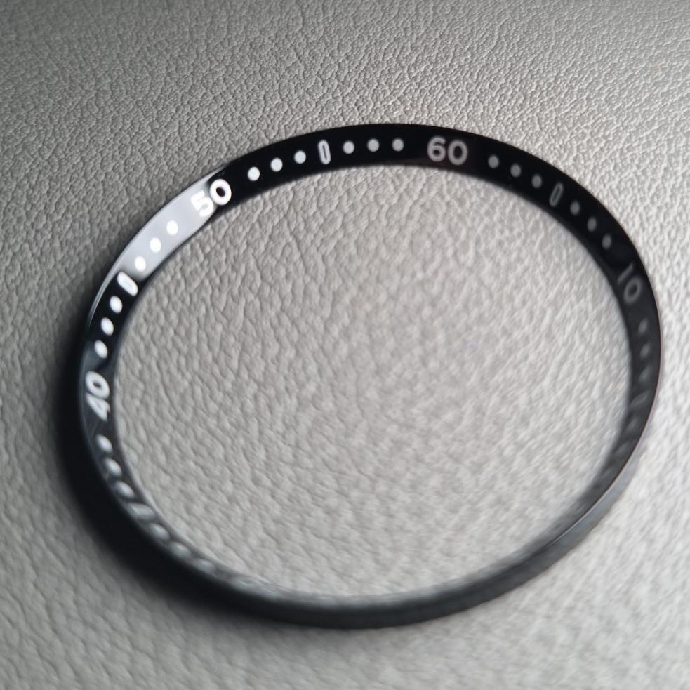 CHR046 Polished Black Spectre Chapter Ring for SKX007 / SKX009 / SRPD ...