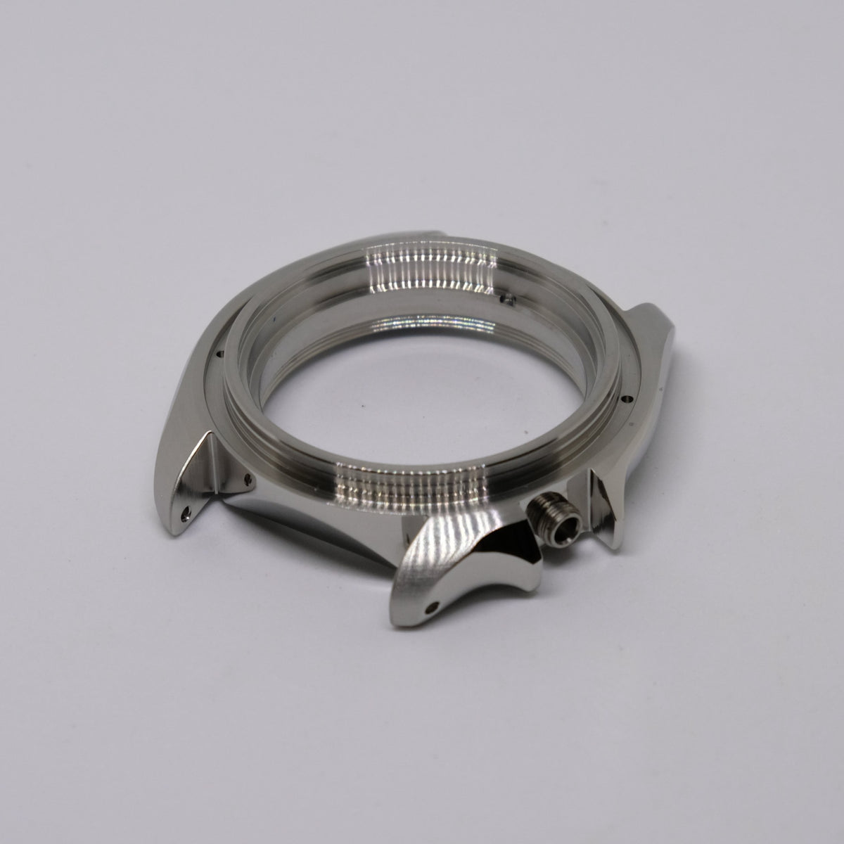CAS001 Silver SKX Style Polished Case with Case Back – Mod Mode Watches