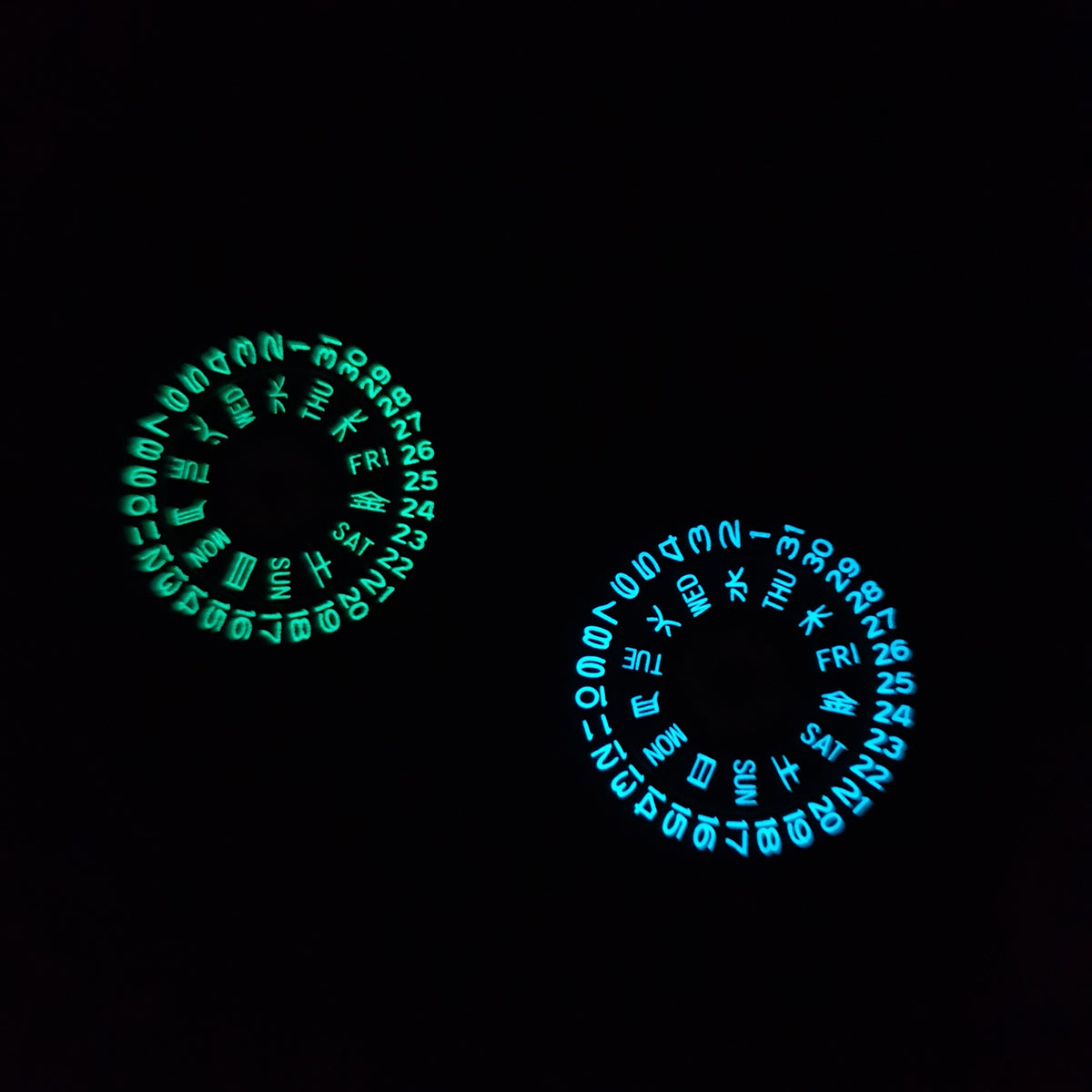 MVT006 C3 Lumed Day+Date Wheels – Mod Mode Watches